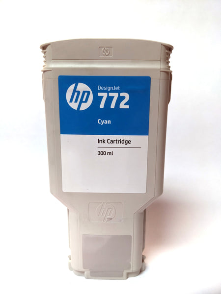 HP 772 Cyan Ink Cartridge CN636A - Partially Used - 55% FULL MINIMUM