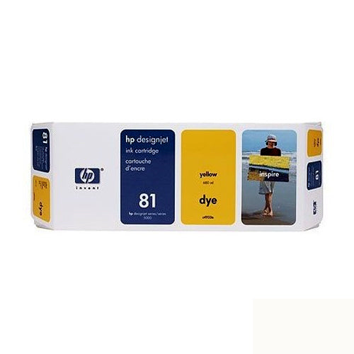 HP 81 Yellow Ink | C4930A NEW OEM - Designjet Store